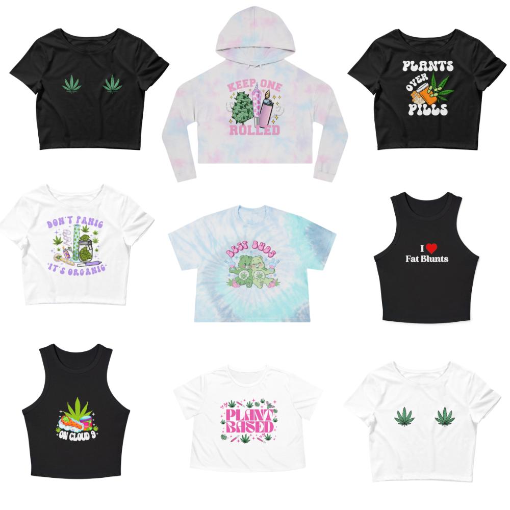 420 Crop Top|Weed Leaf|Girly Stoner Shirt|420 Shirt|Stoner Babe Shirt ...